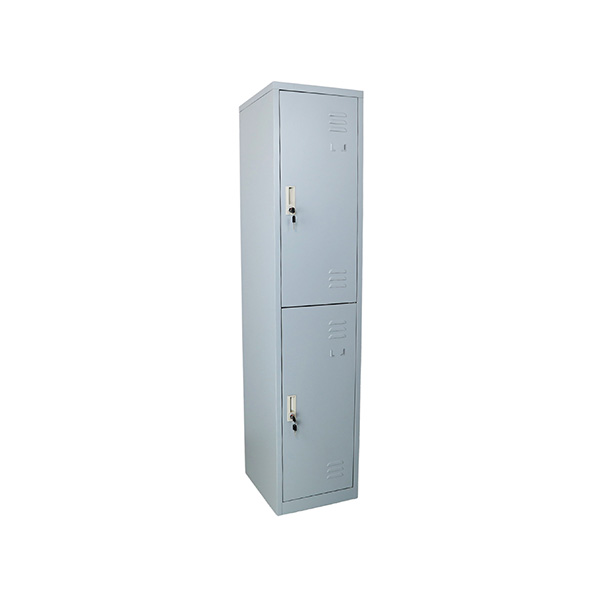 Locker metálico de 2 puertas con llave, sin patas | DisMueble